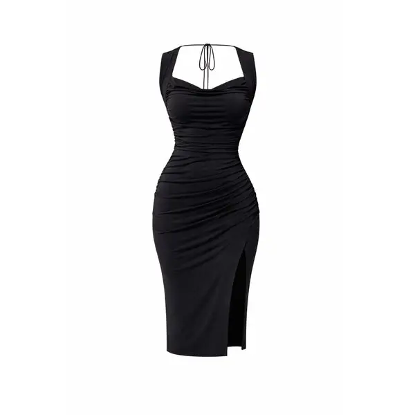 MONICE LONDON Aniya Midi Dress - Black