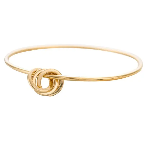POSH TOTTY DESIGNS Yellow Plated Russian Ring Charm Bangle - Gold
