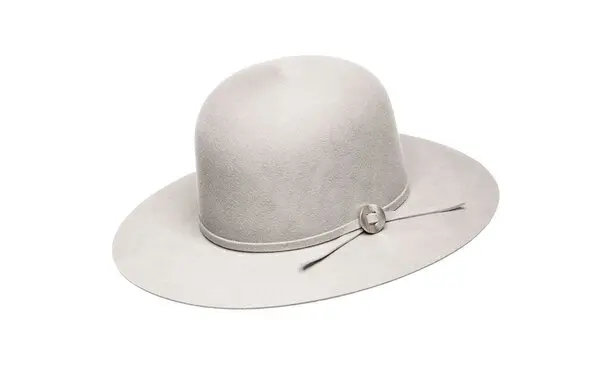 JAMIE SLYE HATS + ACCESSORIES Arrow Wide Stiff Brim Hat Gunmetal - Grey