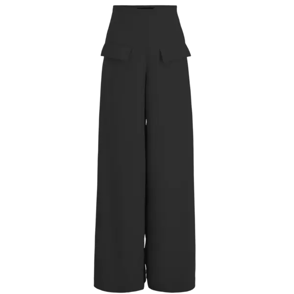 Layo G Stretch Wide-leg Dress Pants - Black