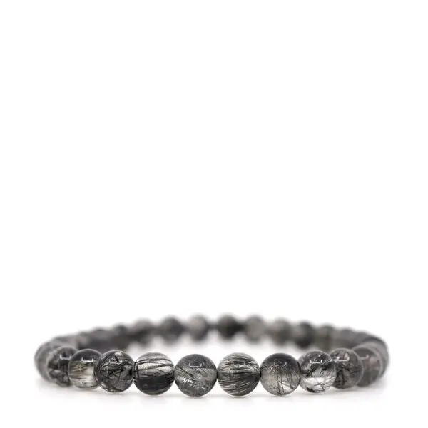 Shar Oke Black Rutilated Quartz Bracelet - Blue