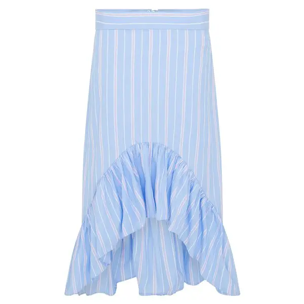LISA THE LABEL Le Jardin Blossom Puff Skirt - Blue