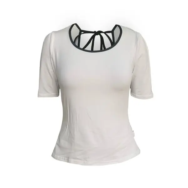 FROCK TALES Belle Top With Scoop Neck - White