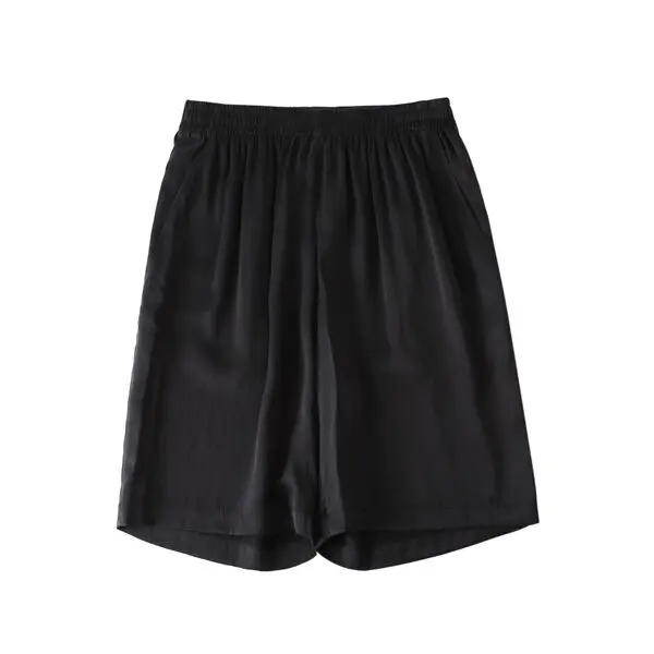 SOFT STROKES SILK Pure Mulberry Silk Shorts - Black