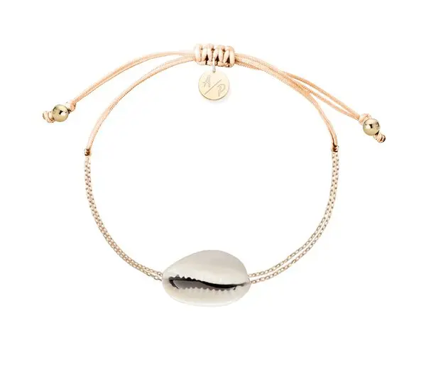 ADRIANA PAPPAS DESIGNS Mini Natural Shell Chain Bracelet Yellow - Orange