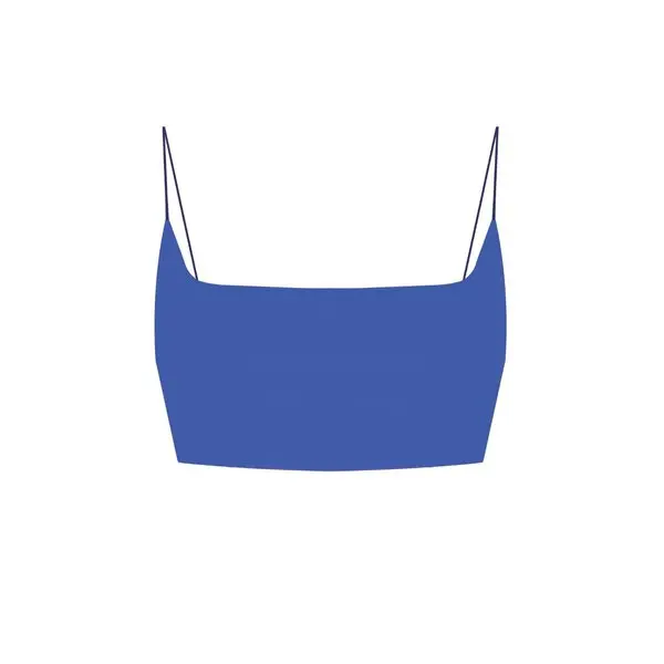 YORSTRULY Skinny Bra Colour Electric Sports Bralette With Spaghetti Straps - Blue