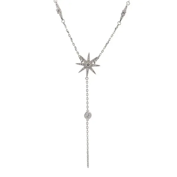 EBRU JEWELRY Stellar Radiance Sterling & Diamond Necklace - Silver