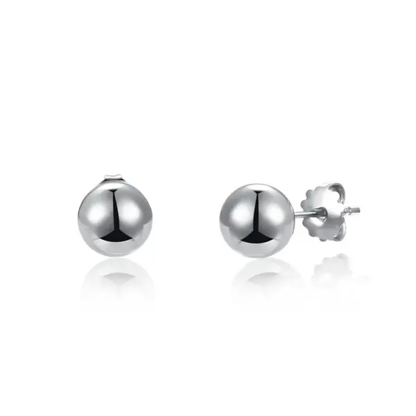UNALOE Sterling Sculpted Stud Earrings – Contemporary Minimalist Designer Jewelry - Silver