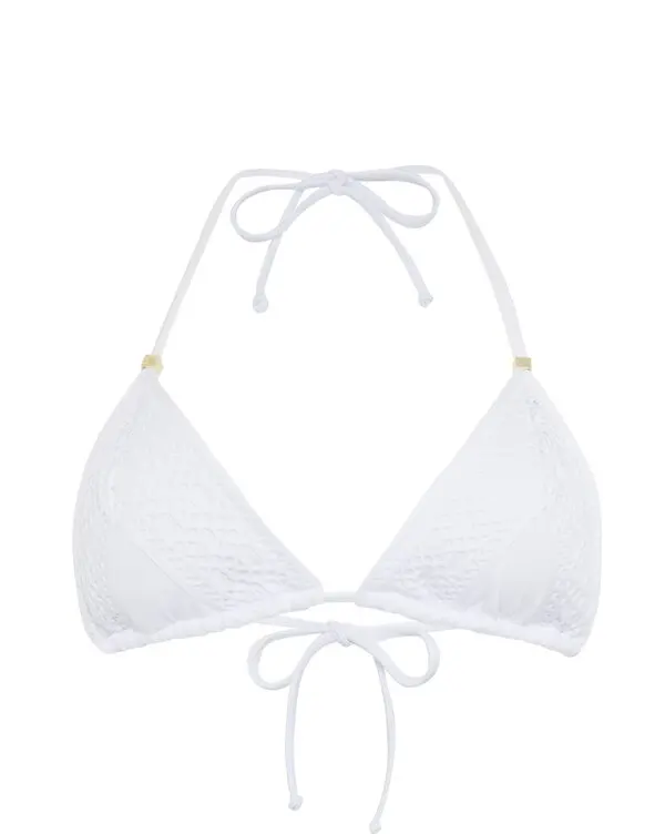 LEYLA MAYA Sevi Triangle Bikini Top - White