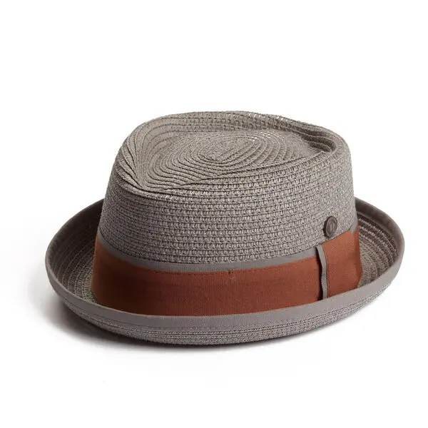 DASMARCA HATS Dasmarca Durban Summer Diamond Crown Light Weight Breathable Porkpie Hat Smoke - Grey