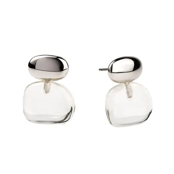 ZYNNIA COLLECTIVE Pebble Stack Studs - Silver