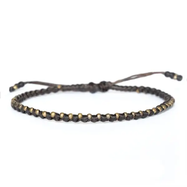 HARBOUR UK Bronn Bronze Rope Bracelet - Brown