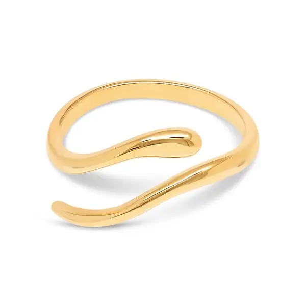 ESTERAH Gold Open Curve Ring - Silver