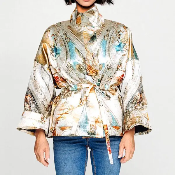 MAXJENNY Square Boxy Jacket Sicily Jubilee - White