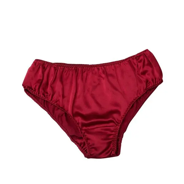 SOFT STROKES SILK Set Of Two Pure Mulberry Silk Bikini Pantie - Red
