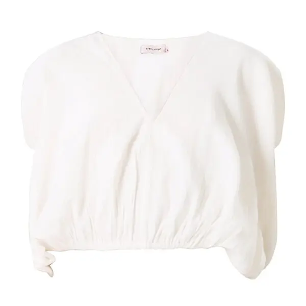 TRAFFIC PEOPLE Neutrals / Cream Tea Off- Whispers Cropped Top - White