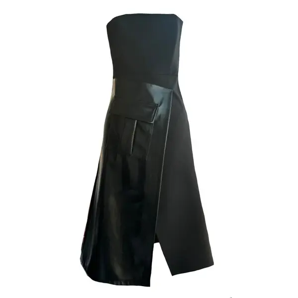 MIRIMALIST Savile Strapless Midi Dress - Black