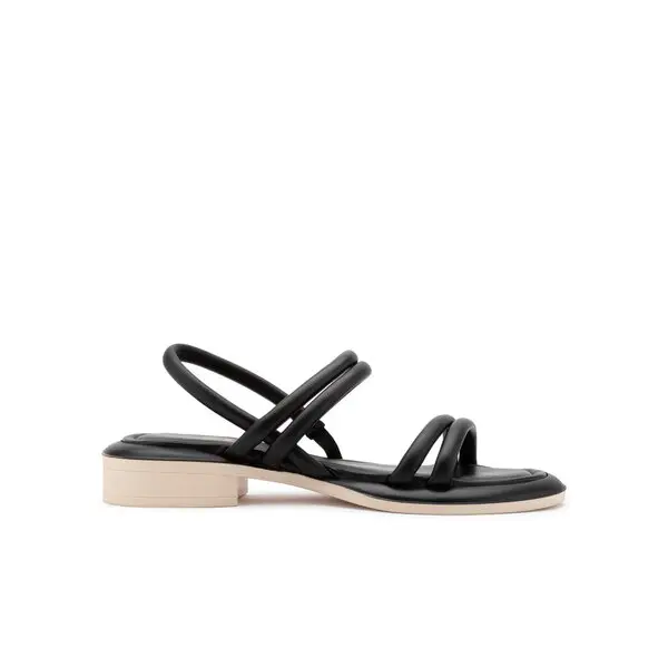 ILVI Rust Leather Sandal - Black