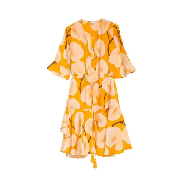 NIZA Elara Loose Short Dress - Gold