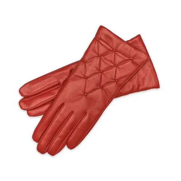 1861 GLOVE MANUFACTORY Firenze Nappa Leather Gloves In Brick - Red
