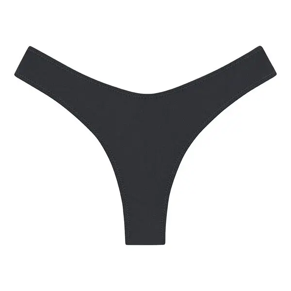 MONTCE Charcoal Lulu Zig-zag Stitch Bikini Bottom - Grey