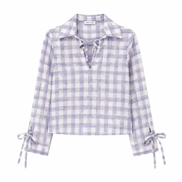 Carmen Says Commute Plaid Shirt - Blue