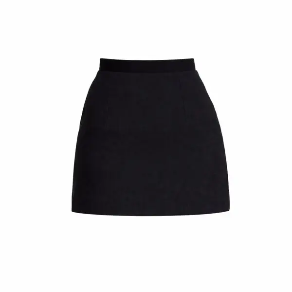ICON LEVA Elli Suiting Tailored High Waist Mini Skirt - Black