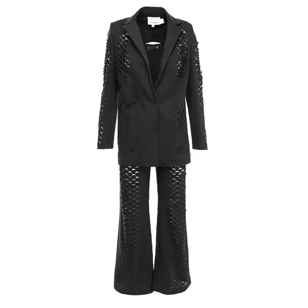 SILVIA SERBAN Laser Cut "dragon Skin" Suit