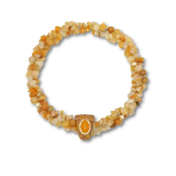 VIEA Yellow / Red Solara Sculptural Necklace