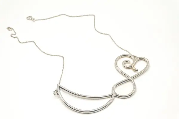 JENNA LONDON Heart & Crescent Choker - Silver