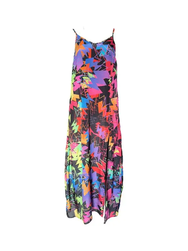 ANY OLD IRON Multicolor Zowie Long Dress - Black