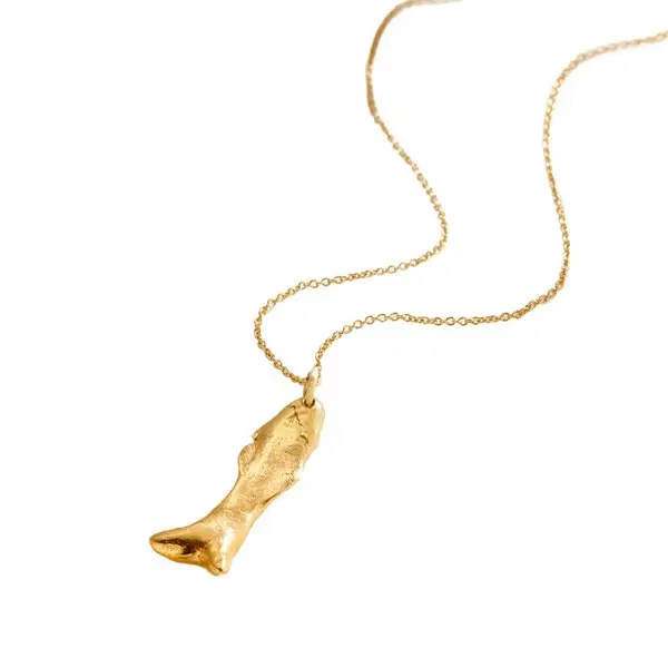 POSH TOTTY DESIGNS Small Fortune Fish Pendant Necklace - Gold