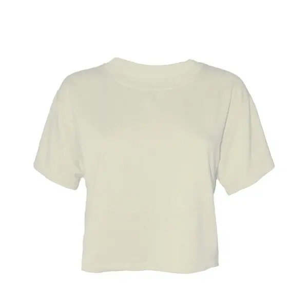 JOELEEN TORVICK Neutrals Cropped Box Top Tee Cream
