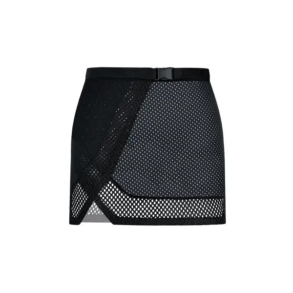 KIM FOLEY Shortie Sarong Beach Cover-up Athletic Wrap Skirt - Black