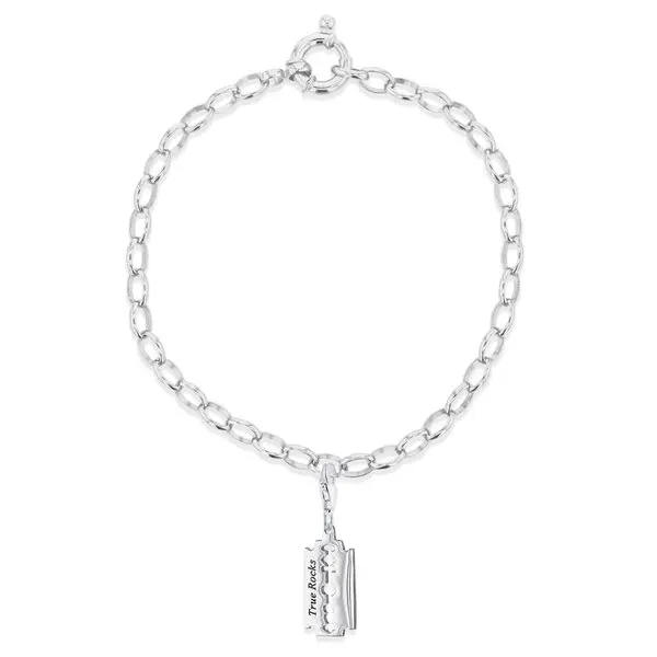 TRUE ROCKS Razor Blade Belcher Bracelet Sterling - Silver