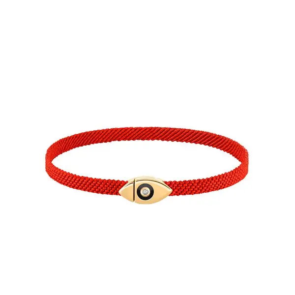 KARMA AND LUCK Gold / Red Red Evil Eye Magnetic Bracelet – Protection Energy Healing Jewelry – Conscious Elevation - Gold/red