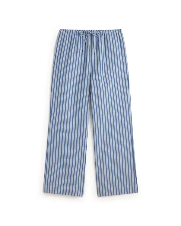 THINKING MU Brigitte Striped Relaxed Pants - Blue