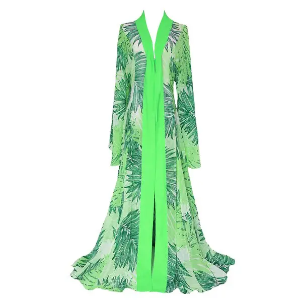 AK ROYALTY RESORTWEAR Carol Kimono Palm - Green