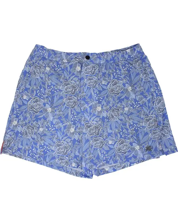 LORDS OF HARLECH Quack Cutout Floral Swim Short - Blue