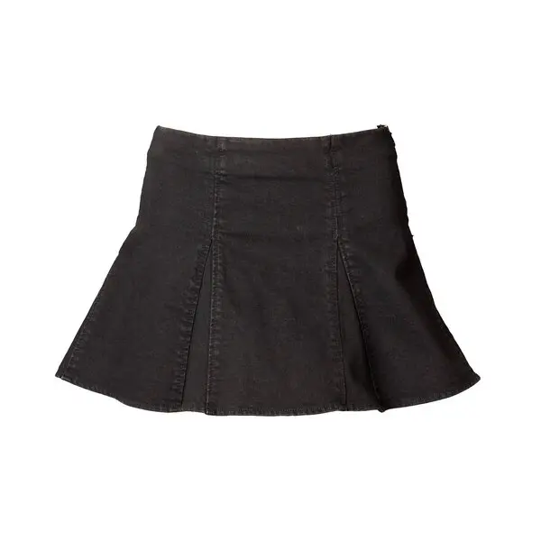 LOVE AND NOSTALGIA Kelly Denim Flip Skirt - Black