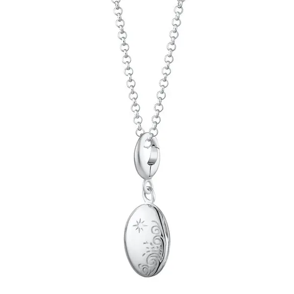 LILY CHARMED Sterling Tiny Celestial Locket Necklace - Silver