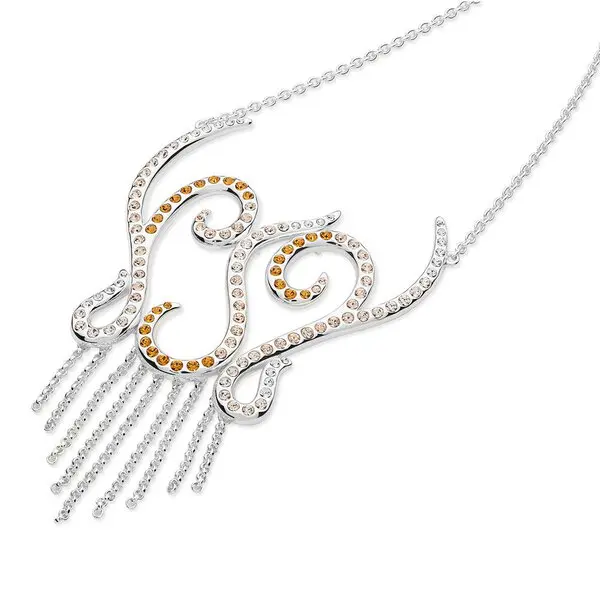 LUCY QUARTERMAINE Orange / Silver Elets Fire Pendant