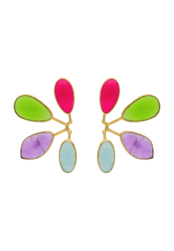 LAVANI JEWELS Multicolor Manifestation Earrings - Blue/pink