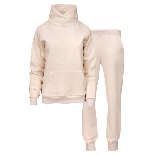 OH!ZUZA NIGHT&DAY Neutrals Organic Cotton Tracksuit Light Melange - Beige
