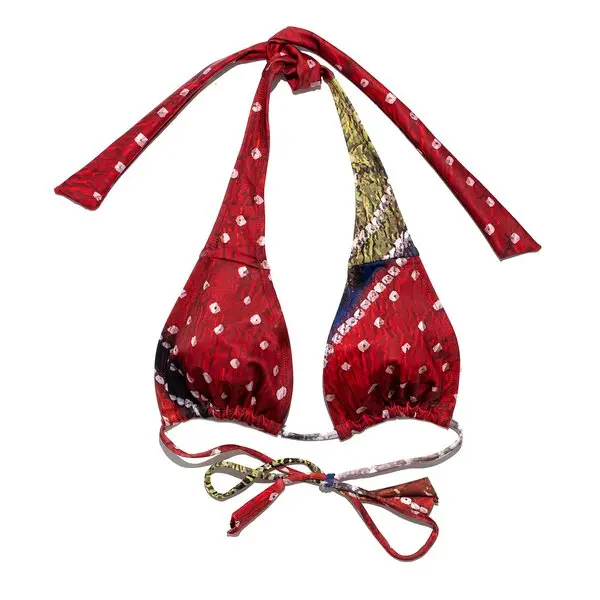 O NIKI Fire Swimwear Bikini Top Halter - Red