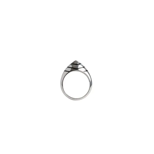 GUTTA DESIGN Dome Ring Rhodium Plated - Silver