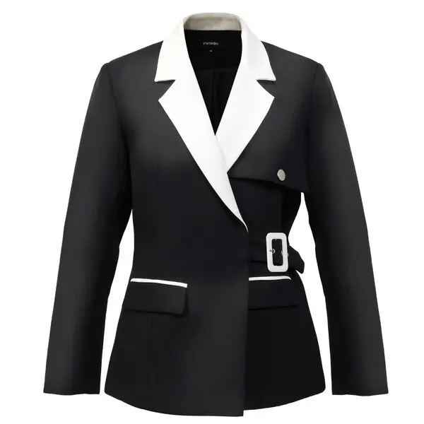 SMART AND JOY Bi-color Tailor Jacket - Black