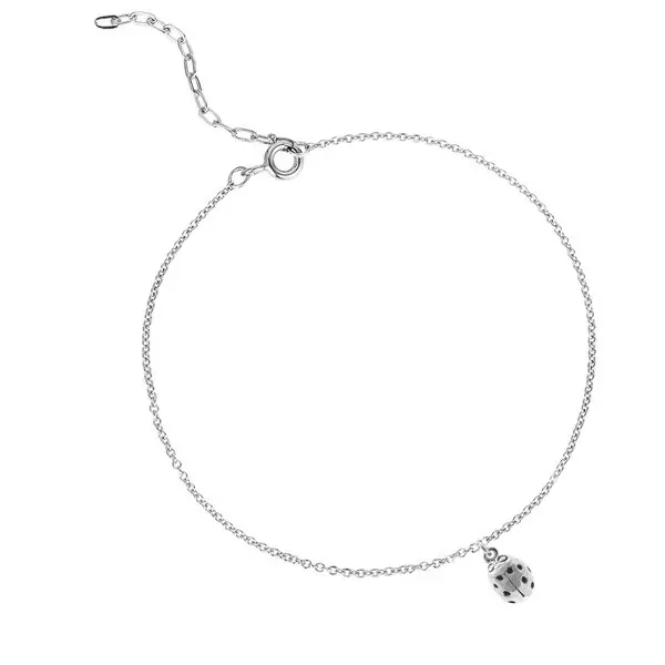 LEE RENEE Ladybird Bracelet Wings Closed - Silver