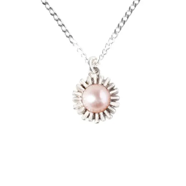 LEE RENEE Dahlia Bud Freshwater Pearl Necklace - Silver