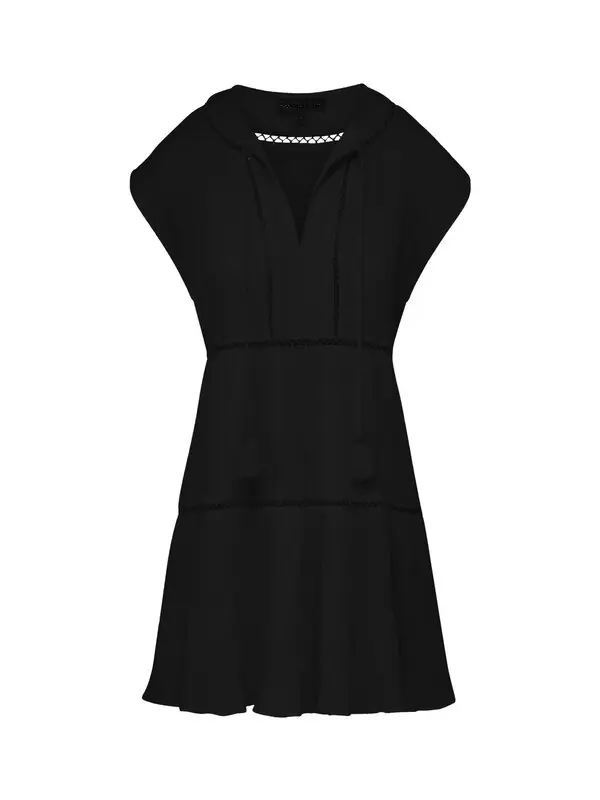CHANGE OF SCENERY Neutrals / Gari Short Beach Dress - Black